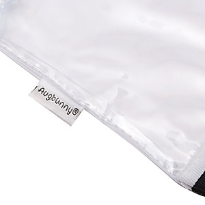 Augbunny Multi-purpose Waterproof Clear Vinyl Zippered Toiletry Cosmetics Makeup Pouch With French Tape 4-pack