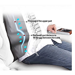 New Upgrade Air Seat Cushion for Car- Innovative Car Seat Cushion - Car Back Cushion for Pain Relief in All Areas of The Back - Black Patent ,Comes with 4 Car Hooks,1 Pack(Black, Linen)