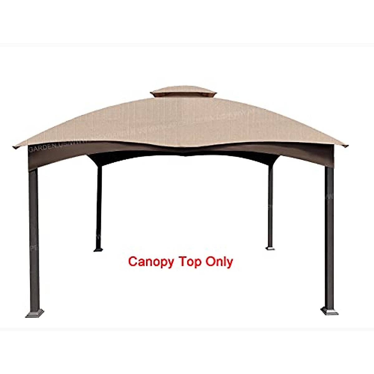 APEX GARDEN Ripstop Canopy Roof Top for The Lowe's Allen Roth 10-ft x 12-ft Gazebo #GF-12S004BTO / GF-12S004B-1 (Ripstop, Beige)