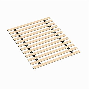 Mattress Comfort 0.75-Inch Heavy Duty Mattress Support Wooden Bunkie Board/Slats, Queen, Beige