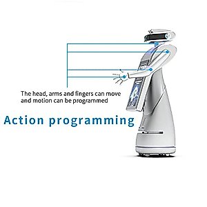 Aobo Human Size Service Robot, Hotel Reception Robot, Artificial Intelligence Robot, Used for Public Areas of Hotel Shopping malls, Automatic Driving, Guidance and Voice Explanation
