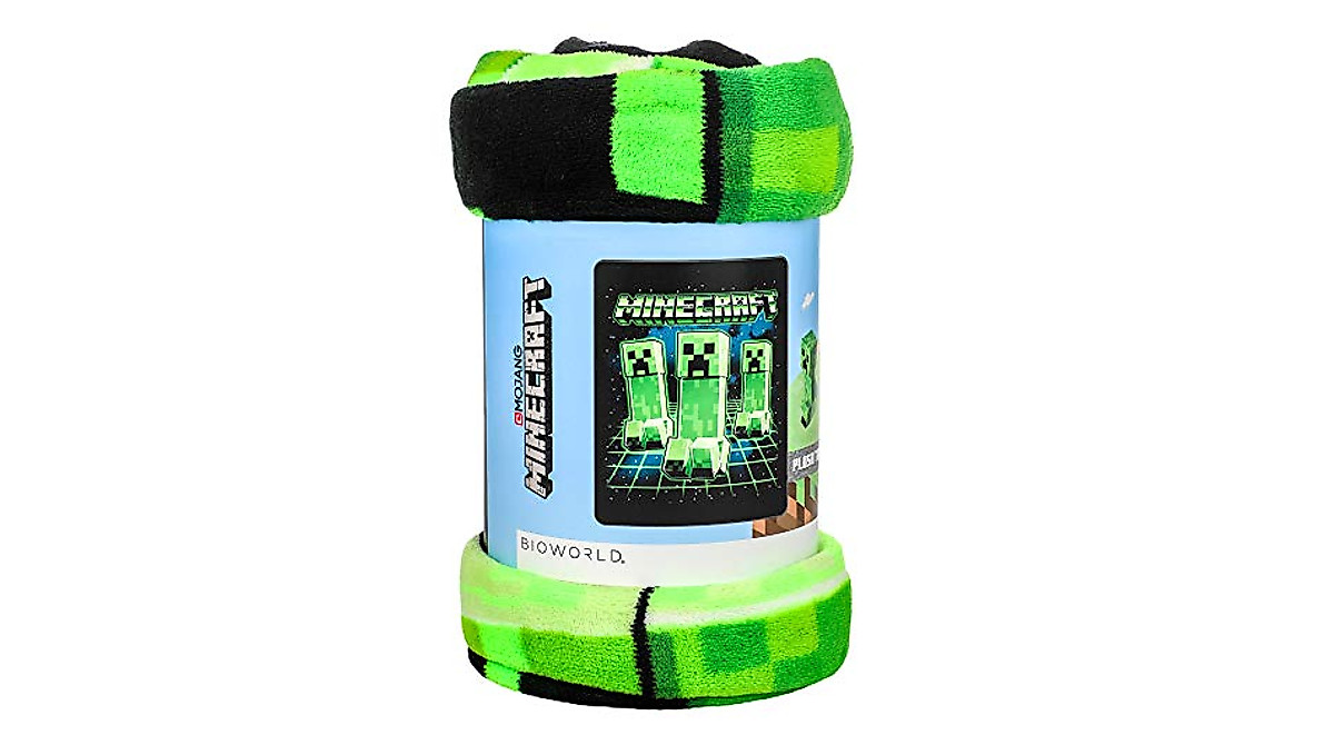Bioworld Minecraft Creeper Throw Blanket - Cozy & Official