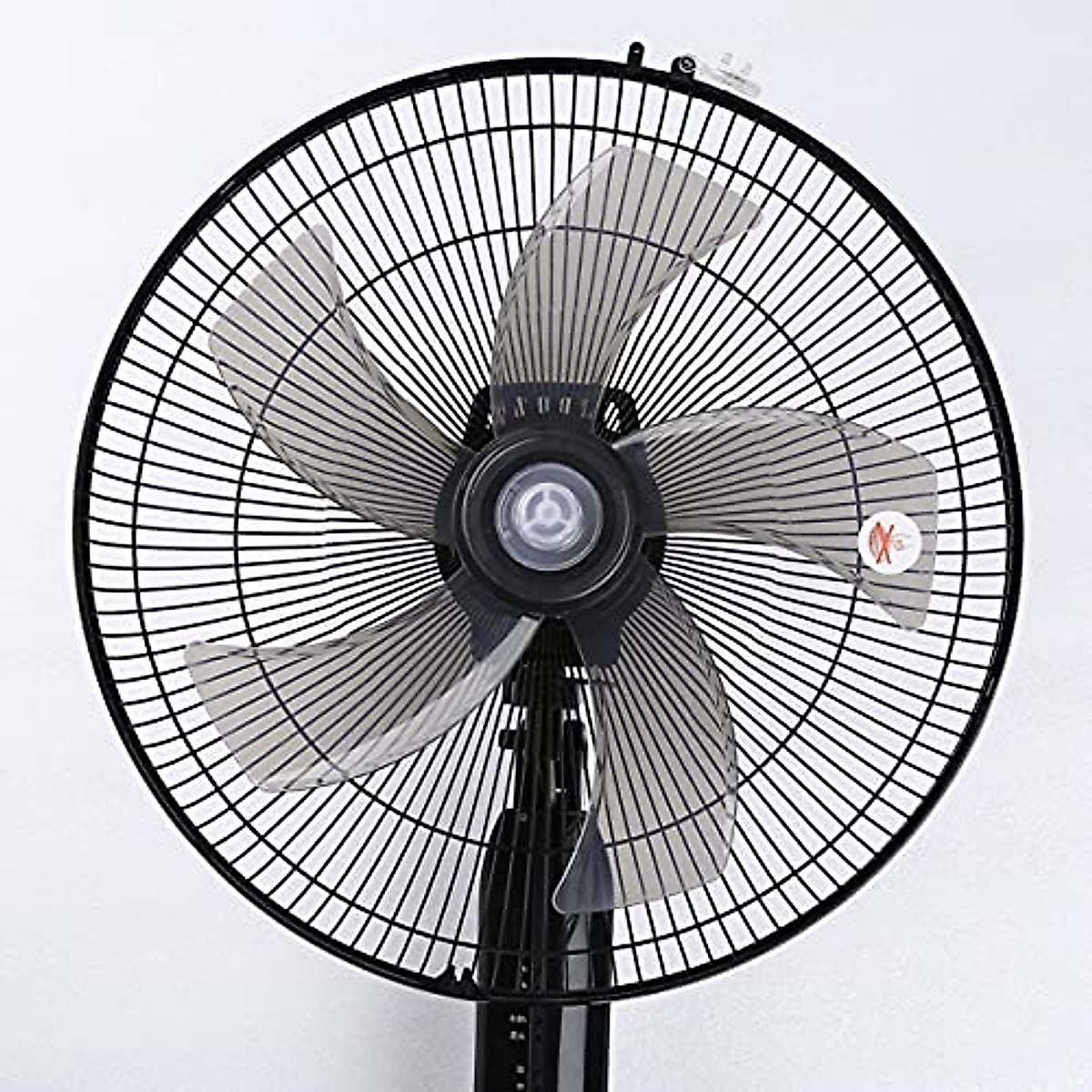 renvena 16 inch Plastic Fan Blade with Nut Cover Replacement for Household Stand/Pedestal Fan Table Fan Accessory No Noice Black with Fan Nut