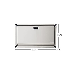 Foundations Stainless Steel Framed Horizontal Baby Changing Station, Recessed (100SSC-R)