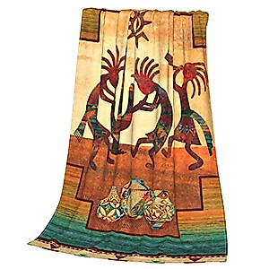 Southwest Native USA Fleece Blanket for Bed Or Sofa All Season Throw Blankets Anti-Pilling Flannel Ultra-Soft 50"X40"