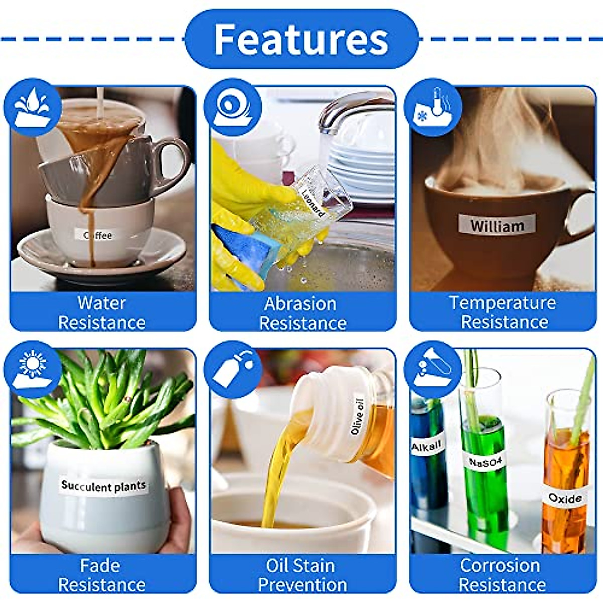 6-Pack P Touch Label Tape, TZe-231 TZ Tape 12mm 0.47 Inch Laminated White TZe231 TZe 231 Compatible with Brother P-Touch Label Maker PT-H110 PT-D210 D220 D600 D400 D400AD D610BT P710BT, Black on White