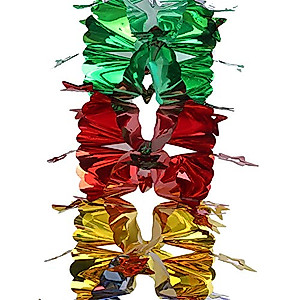 Winwinfly Christmas Foil Garland Tree Ceiling Party Hanging Decorations Wall Window Hanging Swirls Festive Tinsel,Star