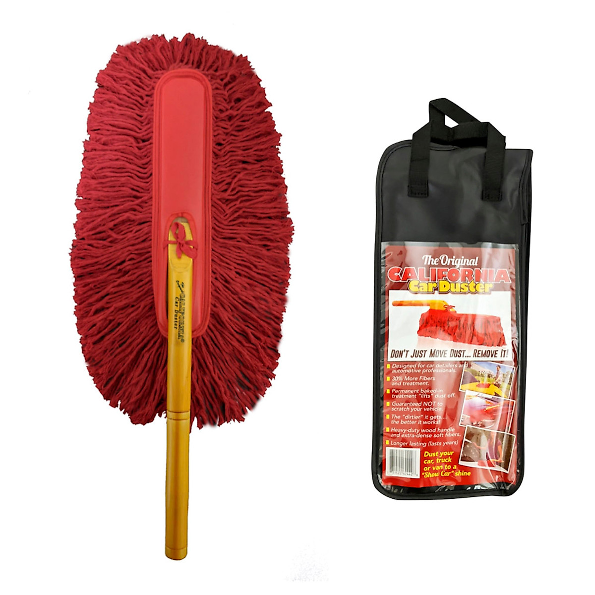 California Car Duster 62442 Standard Car Duster with Wooden Handle