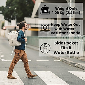 Nordace Comino Totepack Smart Convertible Bag Backpack with USB Charging Port, Water Resistant - 15.6 Inch Laptop Compartment Laptop Backpack for Everyday, Work, and School (Charcoal)