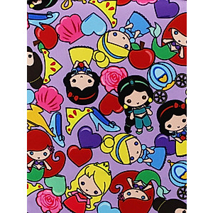 Disney Princess Emoji Girl's Soft Insulated School Lunch Box (One Size, Purple)