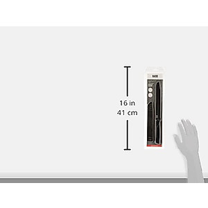 Kuhn Rikon Colori Bread Knife with Safety Sheath, 7 inch/17.78 cm Blade, Black