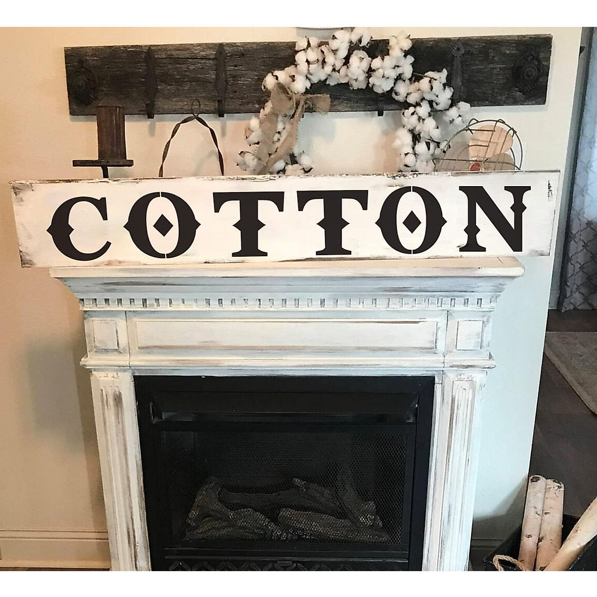 Letter Stencils for Painting On Wood 4 Inch,Alphabet Stencils Retro Letter Stencil Number Templates for Drawing On Wall,Sign,Porch, Paper, Fabric