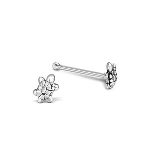 AeraVida 22G A Pair of Adorable Turtles Sterling Silver Nose Ring | Classic Sterling Silver Stud Nose Ring for women | Animal Stud Nose Ring | Chic Stud Nose Ring