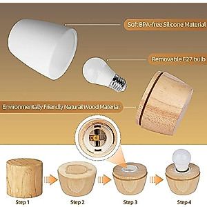 ANGTUO Mushroom Lamp 7 Color Changing Tap Control Mushroom Night Light Cute Squishy Silicone Lamp Funny Gift for Daughter Kid…