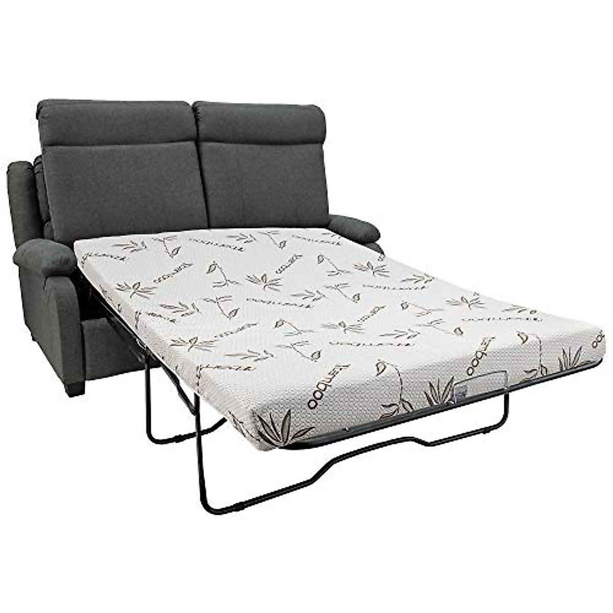RecPro 65" RV Hide A Bed Loveseat | RV Sleeper Sofa | Cloth | Memory Foam Mattress | Pull Out Couch | RV Furniture | RV Loveseat | RV Living Room Furniture | RV Couch (Fossil)