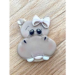 Hippo Face Cookie Cutter, 3.5" Made in USA by Ann Clark