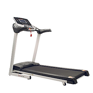 Sunny Health & Fitness Energy Flex Electric Treadmill with Bluetooth Connectivity, Automatic Incline, Speakers and 16 Preloaded Programs - SF-T7724, Gray