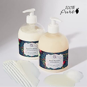 100% PURE Glossy Locks Repair Shampoo Natural Hair Care Moisturizing Detox for Dry Damaged Strands with Biotin & Argan Oil Restoring Shampoo for Women & Men - 16 Fl Oz