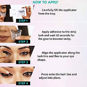 Ardell False Eyelashes Press On Lash with Adhesive Pipette 109 Black 4 pack