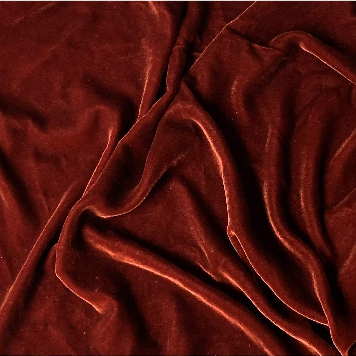 Burnt Orange - Silk/Rayon Velvet Fabric