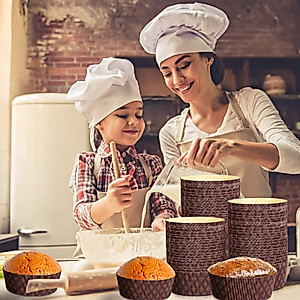 50 Count Panettone Paper Mold Paper Pans for Baking Heat Resistant Paper Baking Cake Pan 6" x 2.4" Disposable Panettone Paper Pan Mold for Muffin Cupcake, Microwave Oven and Freezer Safe