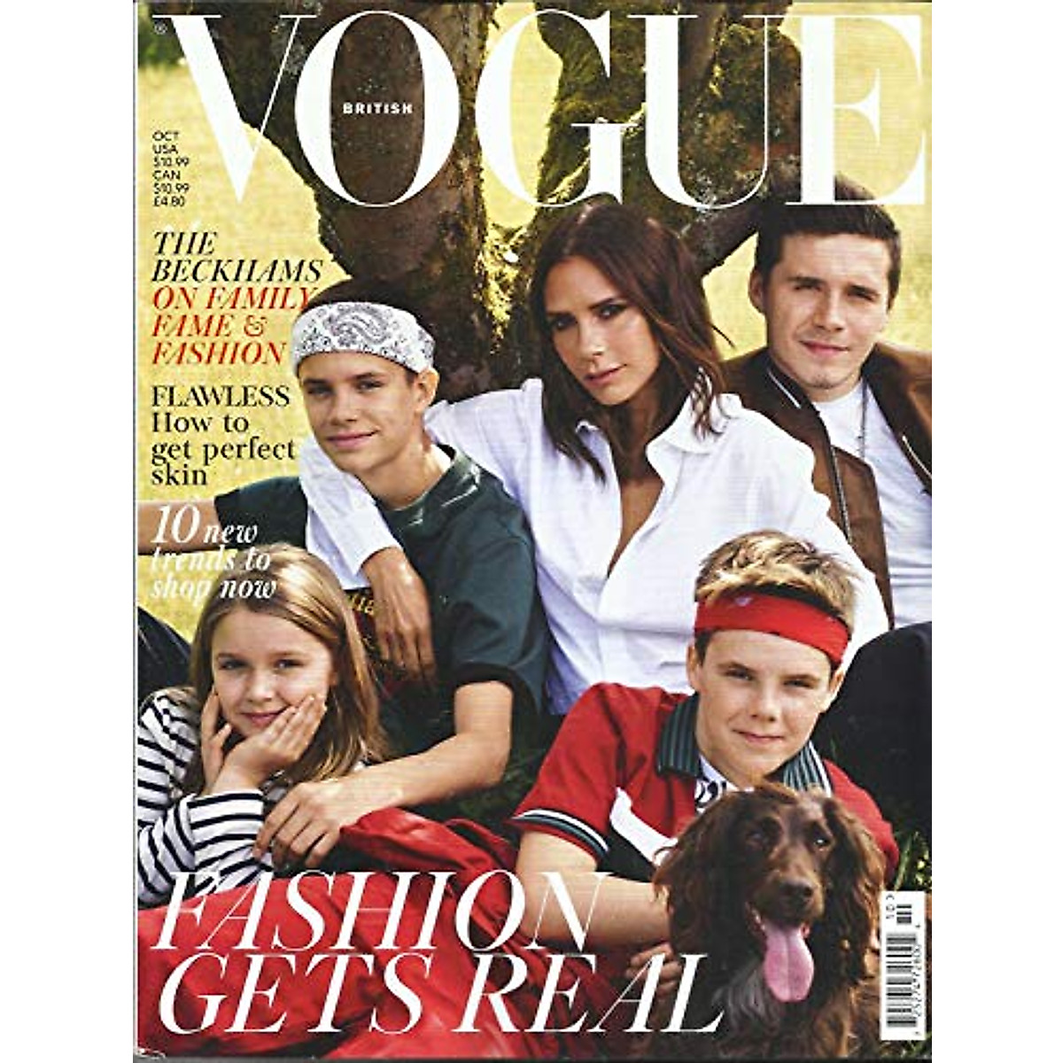 VOGUE BRITISH MAGAZINE, THE BECKHAMS ON FAMILY FAME & FASHION OCTOBER, 2018