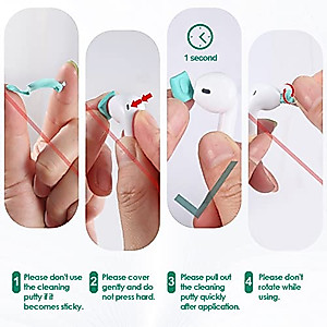Siumir Earbuds Cleaning Pen Kit Compatible with Airpods Bluetooth Earbuds Cleaning Putty Cleaning Cloth Wipes Cleaning Tools for Charging Case, Headphones Phone, Earbuds, Camera