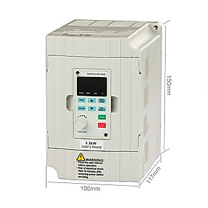 LAPOND Single Phase to 3 Phase Converter, 2.2KW 3HP VFD 220V 10A Output Variable Frequency Drive Vector Control Inverter for Spindle Motor CNC Speed Control,SVD-ES Series