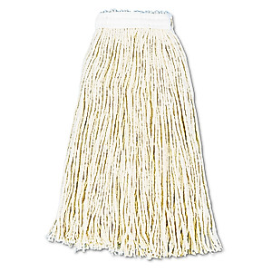 Boardwalk 216CCT Premium Cut-End Wet Mop Heads, Cotton, 16oz, White (Case of 12)