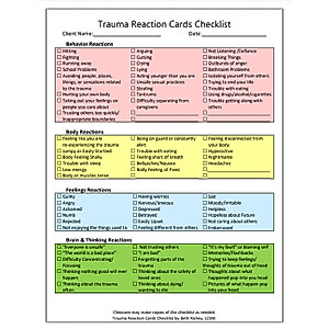 Trauma Reaction Cards for Children & Adolescents