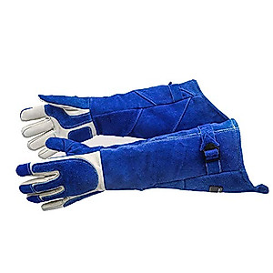 Sporting Style Animal Handling Gloves Bite Proof Reinforced Leather for Dog Training,Cat Scratch,Multipurpose Pet Glove, Grooming,Falcon,Grabbing,Reptile,Snake