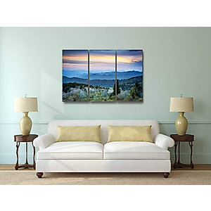 YKing1 Scenic Blue Ridge Parkway Appalachians Smoky Mountains Spring Landscape Wall Art Painting Pictures Print On Canvas Stretched & Framed Artworks Modern Hanging Posters Home Decor 3PANEL