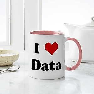 CafePress I Love Data Mug Ceramic Coffee Mug, Tea Cup 11 oz