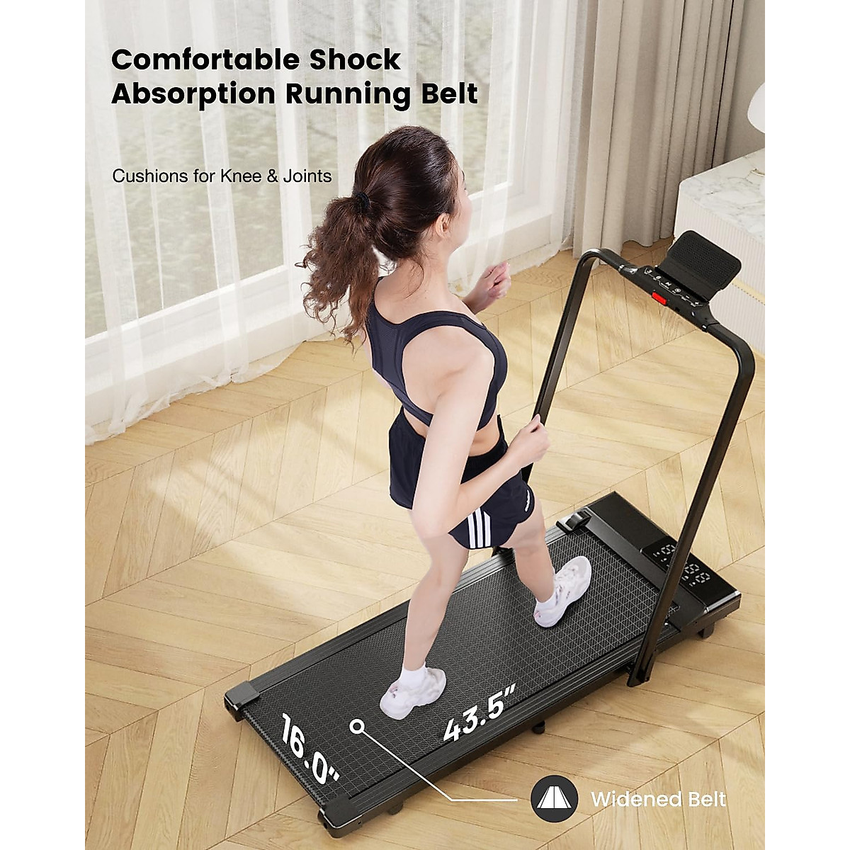 3 in 1 Walking Pad Treadmills - Folding Treadmill 300lbs Capacity Under Desk Treadmill 3.0HP Foldable Treadmill for Home Office with Remote Control & Smart APP Space Saving