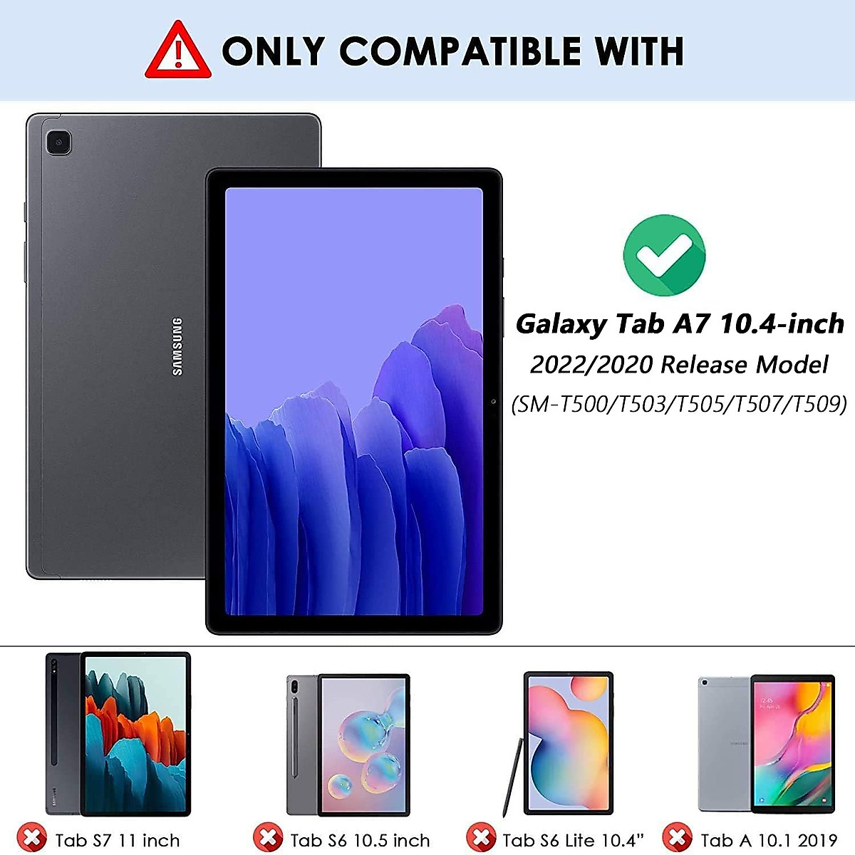 LTROP Kids Case for Samsung Galaxy Tab A7 10.4 Inch(2022/2020),Galaxy Tab A7 10.4 Case,Shockproof Convertible Handle Stand Case for Samsung Galaxy Tab A7 10.4(Model SM-T500/T503/T505/T507/T509), Blue