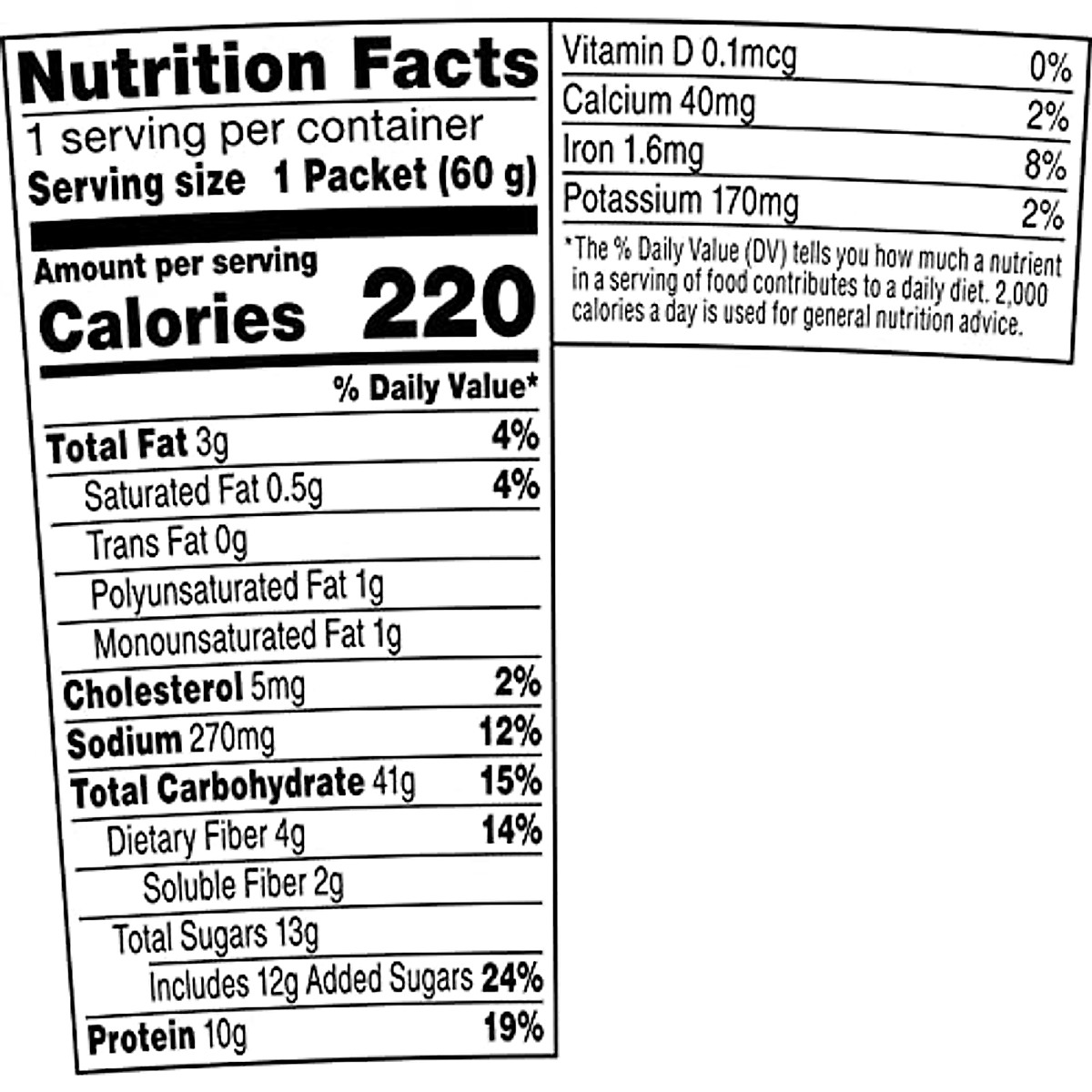 Quaker Instant Oatmeal Express Cups Protein Maple Brown Sugar