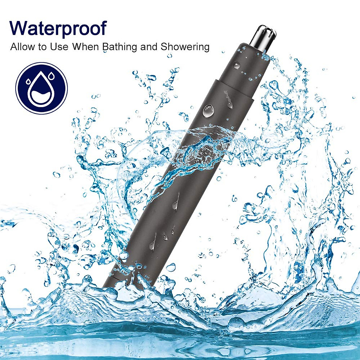 Kordain Unisex-Adults Professional Painless Eyebrow Hair Trimmer, Electric Waterproof Facial Hair Remover with Dual Blades for Easy Cleansing