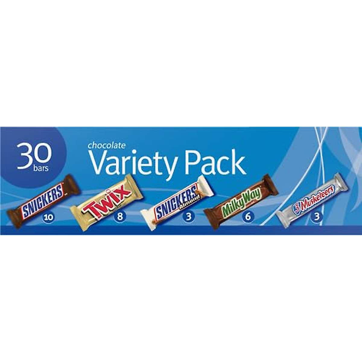 M&M Mars Chocolate Bar Variety Pack, 55 Ounce, 30 Count