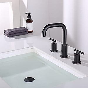 Oil Rubbed Bronze Bathroom Faucet 3 Hole, 2 Handle Rubbed Bronze Widespread Bathroom Faucet with Sink Pop Up Drain and Faucet Supply Lines, ChiLDano Bronze Bathroom Faucet CH3166ORB