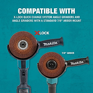Makita E-00430 X-Lock 4-1/2" x 1/4" x 7/8" Type 27 General Purpose 36 Grit Abrasive Grinding Wheel for Metal & Stainless Steel Grinding