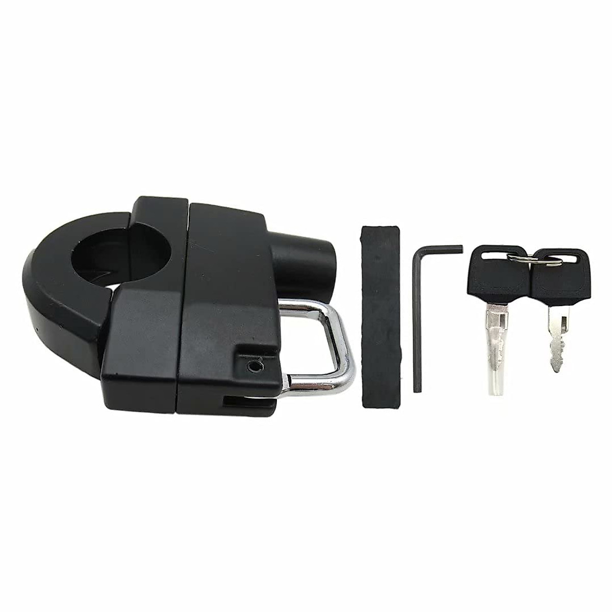 USonline911 Premium New Motorcycle Universal Helmet Lock for 25mm Engine Crankcase Crash Bar Motorbike
