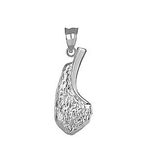 Meat Jewelry 925 Sterling Silver Lamb Chop Charm Pendant