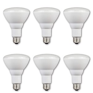 Westinghouse 5220020 9 Watt (65 Watt Equivalent) BR30 Flood Dimmable Soft White Energy Star LED Light Bulb, Medium Base (6 Pack)