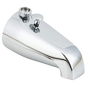 iuniq 2 Function Tub Spout,Wall Front Mount Compatible Slip On Diverter Tub Spout,Universal Stainless Steel Silver Durable Easy to Install Bathroom Bathtub Faucet