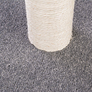 Cat Scratching Post Carpet, Tall Big Sisal Rope Cat Scratch Pole for Cats and Kittens, Stable Carpeted Heavy Base (Blue/Grey)
