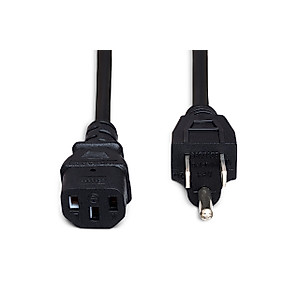 Hosa PWC-148 IEC C13 to NEMA 5-15P Power Cord, 8 Feet