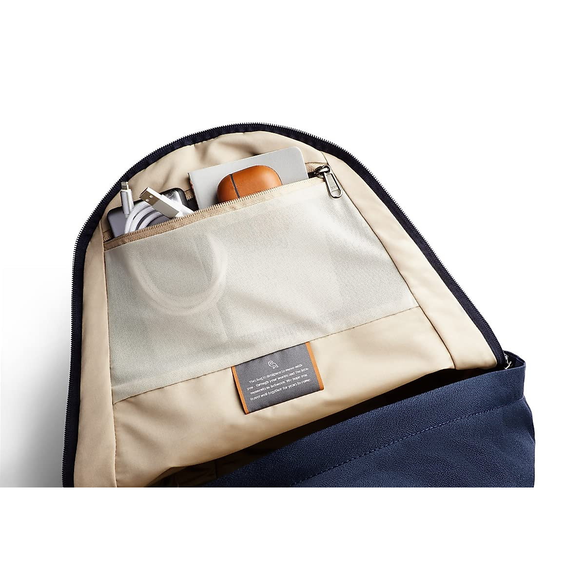 Bellroy Classic Backpack, Second Edition (Unisex Everyday Backpack, Fits 15 Inch Laptop, 20 Liter Capacity, Water-resistant Woven Fabric, Slim Design) - Navy