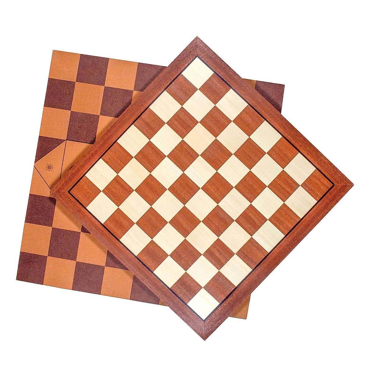 AMEROUS 17 x 17 Inches Wooden Chess Board Only, Professional Tournament Chess Board Large with Chess Rules/Gift Package, Chess Board Game for Kids, Adults