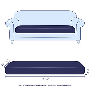 SUBRTEX Leather Waterproof Cushion Covers Breathable Sofa Seat Slipcpvers for 3 Seaters Stretch Replacement for Furniture Protector (Large, Chocolate)