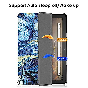 KuRoKo Case for All-New Amazon Fire HD 10 and Fire HD 10 Plus Tablet (Only Compatible with 11th Generation 2021 Release) - Ultra Lightweight Slim Shell Stand Cover Auto Wake/Sleep